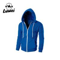 China Custom Drawstring Gym Long Sleeve Mens Plain Over Size Sweatshirt Pullover Slim Fit Lightweight Zip-up Sports Hoodie for sale