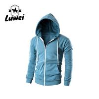 China Custom Drawstring Gym Long Sleeve Mens Plain Over Size Sweatshirt Pullover Slim Fit Lightweight Zip-up Sports Hoodie for sale