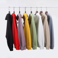 China Embroidered Blank Felpa 80% Cotton 280g Sweatshirts Fitted Heavy Men Pullover Jumper Hoodies Cotton for sale
