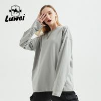 China Manufacturer Washed Gym 230g Thickened Long-sleeved Round Neck 100% Cotton Oversize Sweatshirt Streetwear Hoodie for sale