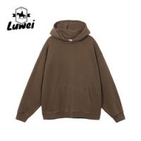 China High Quality Sublimation Slim Fit Heavy Weight Fluffy Black Pure Cotton 420g Washed Retro Thick Crop Top Hoodie for sale
