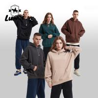 China Cheapest Oversize Heavy Men Plain Sweatshirts High Quality Street Solid Color Basic Blank Stitching Thick Cotton Comfy Hoodie for sale