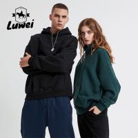China Cheapest Oversize Heavy Men Plain Sweatshirts High Quality Street Solid Color Basic Blank Stitching Thick Cotton Comfy Hoodie for sale