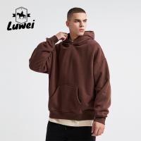 China Cheapest Oversize Heavy Men Plain Sweatshirts High Quality Street Solid Color Basic Blank Stitching Thick Cotton Comfy Hoodie for sale