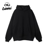 China Cheapest Oversize Heavy Men Plain Sweatshirts High Quality Street Solid Color Basic Blank Stitching Thick Cotton Comfy Hoodie for sale