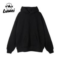 China Cheapest Oversize Heavy Men Plain Sweatshirts High Quality Street Solid Color Basic Blank Stitching Thick Cotton Comfy Hoodie for sale