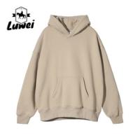 China Cheapest Oversize Heavy Men Plain Sweatshirts High Quality Street Solid Color Basic Blank Stitching Thick Cotton Comfy Hoodie for sale