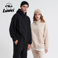 China Oversized Thick Hip Hop Plain Sublimation Cropped Hoody Cotton Hooded Drawstring Pocket Men's Sweatshirt for sale