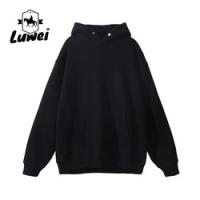 China Oversized Thick Hip Hop Plain Sublimation Cropped Hoody Cotton Hooded Drawstring Pocket Men's Sweatshirt for sale