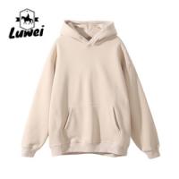China Oversized Thick Hip Hop Plain Sublimation Cropped Hoody Cotton Hooded Drawstring Pocket Men's Sweatshirt for sale