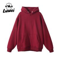 China Oversized Thick Hip Hop Plain Sublimation Cropped Hoody Cotton Hooded Drawstring Pocket Men's Sweatshirt for sale