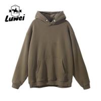 China Oversized Thick Hip Hop Plain Sublimation Cropped Hoody Cotton Hooded Drawstring Pocket Men's Sweatshirt for sale