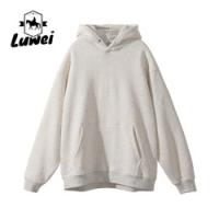 China Oversized Thick Hip Hop Plain Sublimation Cropped Hoody Cotton Hooded Drawstring Pocket Men's Sweatshirt for sale