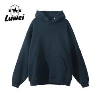 China Oversized Thick Hip Hop Plain Sublimation Cropped Hoody Cotton Hooded Drawstring Pocket Men's Sweatshirt for sale