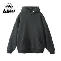 China Oversized Thick Hip Hop Plain Sublimation Cropped Hoody Cotton Hooded Drawstring Pocket Men's Sweatshirt for sale