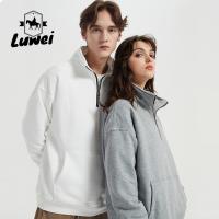 China Designer Men Street Hoody Sweatshirt Crop Top Slim 380g 95% Cotton Half Zip Stand Collar Street Wear Hoodie for sale