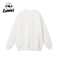 China Custom Embroidery Washed 360g Polar Fleece Solid Color Round Neck Oversized Plus Size Men's Hoodies & Sweatshirts for sale