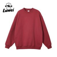 China Custom Embroidery Washed 360g Polar Fleece Solid Color Round Neck Oversized Plus Size Men's Hoodies & Sweatshirts for sale