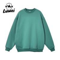 China Custom Embroidery Washed 360g Polar Fleece Solid Color Round Neck Oversized Plus Size Men's Hoodies & Sweatshirts for sale