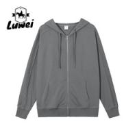 China Wholesale Blank Long Sleeves Zip Up Printed Pullover 350g 100%cotton Men's Clothing Hoodies & Sweatshirts for sale