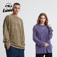 China Drop Shoulder Men Graphic Oversized Plain Sweatshirts 250g Long Sleeve Washed Vintage 100% Cotton Heavy Hoodie for sale