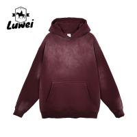 China Heavyweight Cotton Cotton Polyester Basic Fitness Crop Washed Plain Black Slim Fit Sweatshirt Street Wear Hoodie for sale