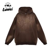 China Heavyweight Cotton Cotton Polyester Basic Fitness Crop Washed Plain Black Slim Fit Sweatshirt Street Wear Hoodie for sale