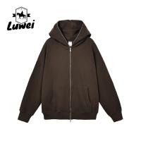 China Winter Heavy Zip Up Cotton Hoodie Custom Embroidery Joggers Sweatshirts for sale