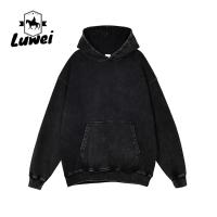 China Crop Top Heavyweight Cotton Hoodie Long Sleeve Plain Oversized Sweatshirts for sale