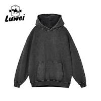 China Crop Top Heavyweight Cotton Hoodie Long Sleeve Plain Oversized Sweatshirts for sale