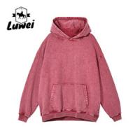 China Crop Top Heavyweight Cotton Hoodie Long Sleeve Plain Oversized Sweatshirts for sale