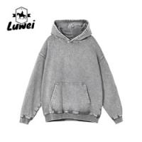 China Crop Top Heavyweight Cotton Hoodie Long Sleeve Plain Oversized Sweatshirts for sale