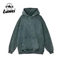 China Crop Top Heavyweight Cotton Hoodie Long Sleeve Plain Oversized Sweatshirts for sale