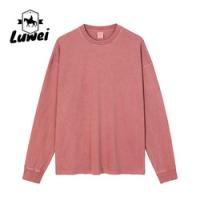 China Long Sleeve Heavyweight Cotton Hoodie Grey Crew Neck Vintage Man Sweatshirts for sale