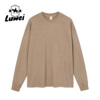 China Heavy Weight Cotton Knitted Hoodie Two Tone Cut Sew Crewneck Sweatshirt for sale