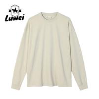China Heavy Weight Cotton Knitted Hoodie Two Tone Cut Sew Crewneck Sweatshirt for sale