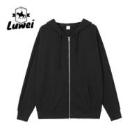 China Custom Crew Neck Long Sleeve Embroidered Hooded Pullover Zipper 100%cotton Soft Couple Sweatshirt Men Hoodies for Printing for sale