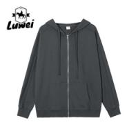 China Custom Crew Neck Long Sleeve Embroidered Hooded Pullover Zipper 100%cotton Soft Couple Sweatshirt Men Hoodies for Printing for sale