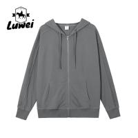 China Designer Custom Streetwear Sweatshirts Slim Fit Graphic 100% Cotton Moletons Thin Drawstring Unisex Hoodie for sale
