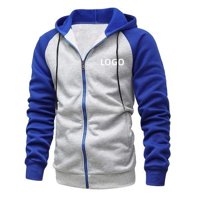 China ODM/OEM wholesale puls size men's hoodies full zip up custom print logo hoodie for man for sale