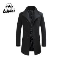 China Large Lapel Medium Long Cashmere Classic Utility Male Turn-down Collar Slim Fit Overcoat Trench Fox Jacket Man Coat for sale