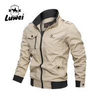 China Custom Printed Winter Padded Sportswear Utility Bomber Leather Jacket Men with Zipper Pockets for sale