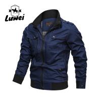 China Custom Printed Winter Padded Sportswear Utility Bomber Leather Jacket Men with Zipper Pockets for sale