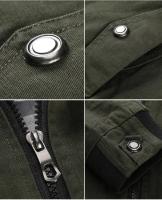 China Custom Printed Winter Padded Sportswear Utility Bomber Leather Jacket Men with Zipper Pockets for sale