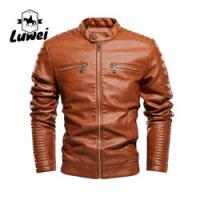 China Winter Jaket Wholesale Retro Windbreaker Utility Black Blank Crop Parka Stand Collar Pu Leather Motorcycles Jaket for sale