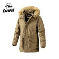 China Winter Warm Water Proof Long Plus Size Utility Cotton Men Parka Coat Plus Size Trench Coats Jacket with Hooded for sale