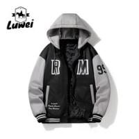 China Fashion Hip Hop Streetwear Outdoor Embroidery Utility Motorcycle College Hooded Baseball Men Jacket with Custom Logo for sale