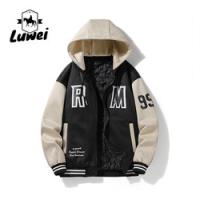 China Fashion Hip Hop Streetwear Outdoor Embroidery Utility Motorcycle College Hooded Baseball Men Jacket with Custom Logo for sale