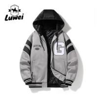 China Fashion Hip Hop Streetwear Outdoor Embroidery Utility Motorcycle College Hooded Baseball Men Jacket with Custom Logo for sale