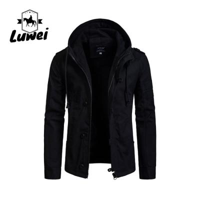 China 2022 Winter Chaqueta Moto Abrigos Hombre Utility Cotton Padded Hooded Cardigan Zipper Large Size Jacket for sale